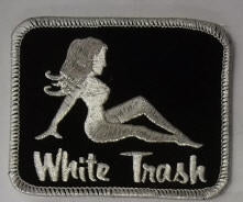 EMBROIDERED PATCH - WHITE TRASH PATCH – Headline Records