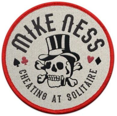 MIKE NESS - CHEATING AT SOLITAIRE EMBROIDERED PATCH – Headline Records
