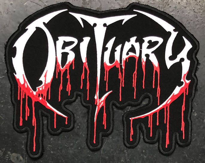 OBITUARY - LOGO EMBROIDERED CUT OUT BACK PATCH – Headline Records