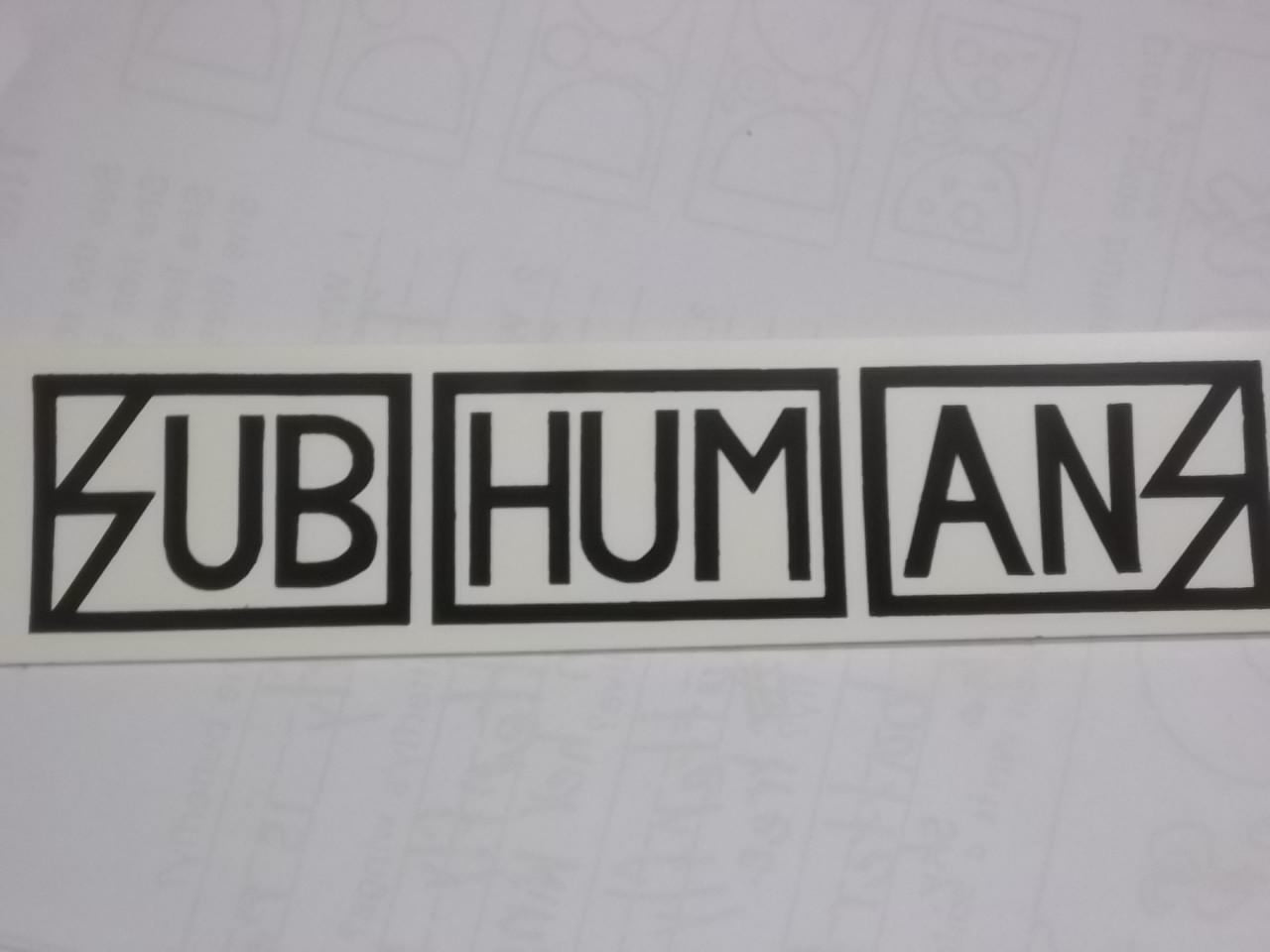 SUBHUMANS - SUBHUMANS STICKER – Headline Records
