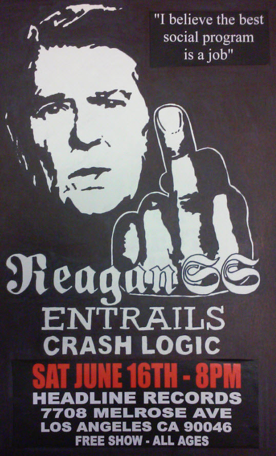 HEADLINE FLYER - REAGAN SS / ENTRAILS / CRASH LOGIC (COLOR) – Headline ...