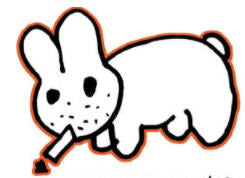 KOZIK STICKER - SMOKIN BUNNY STICKER – Headline Records