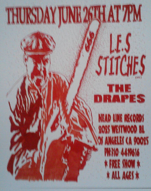 HEADLINE FLYER - LES STITCHES / THE DRAPES (COLOR) – Headline Records
