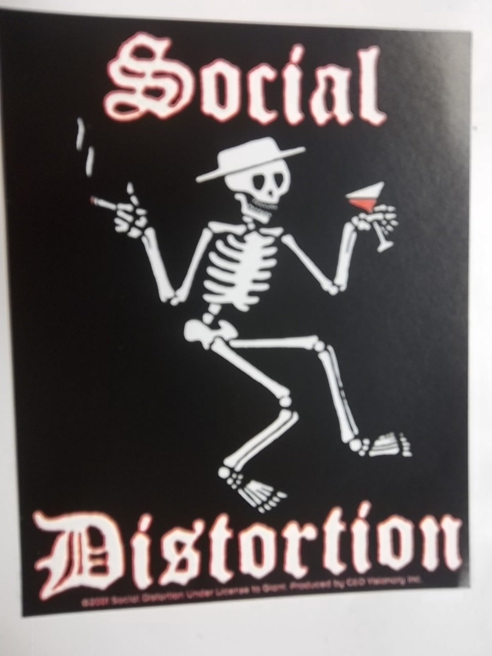 SOCIAL DISTORTION - SKELETON STICKER – Headline Records