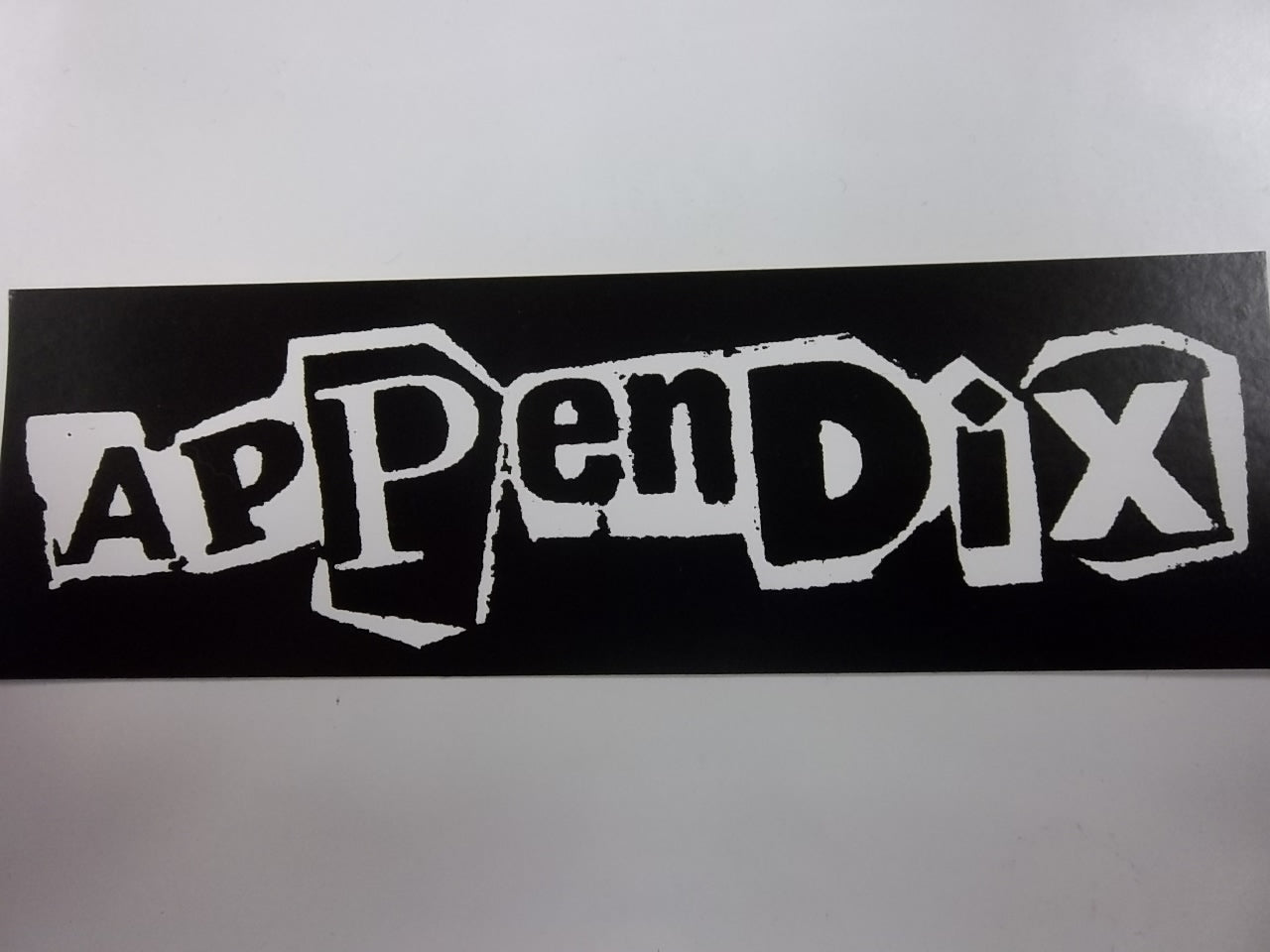 APPENDIX - APPENDIX STICKER – Headline Records