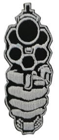 EMBROIDERED PATCH - GUN IN HAND PATCH – Headline Records