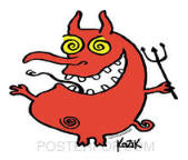 KOZIK STICKER - WIGGLY DEVIL STICKER – Headline Records