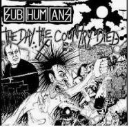 SUBHUMANS - THE DAY THE COUNTRY DIED BACK PATCH – Headline Records